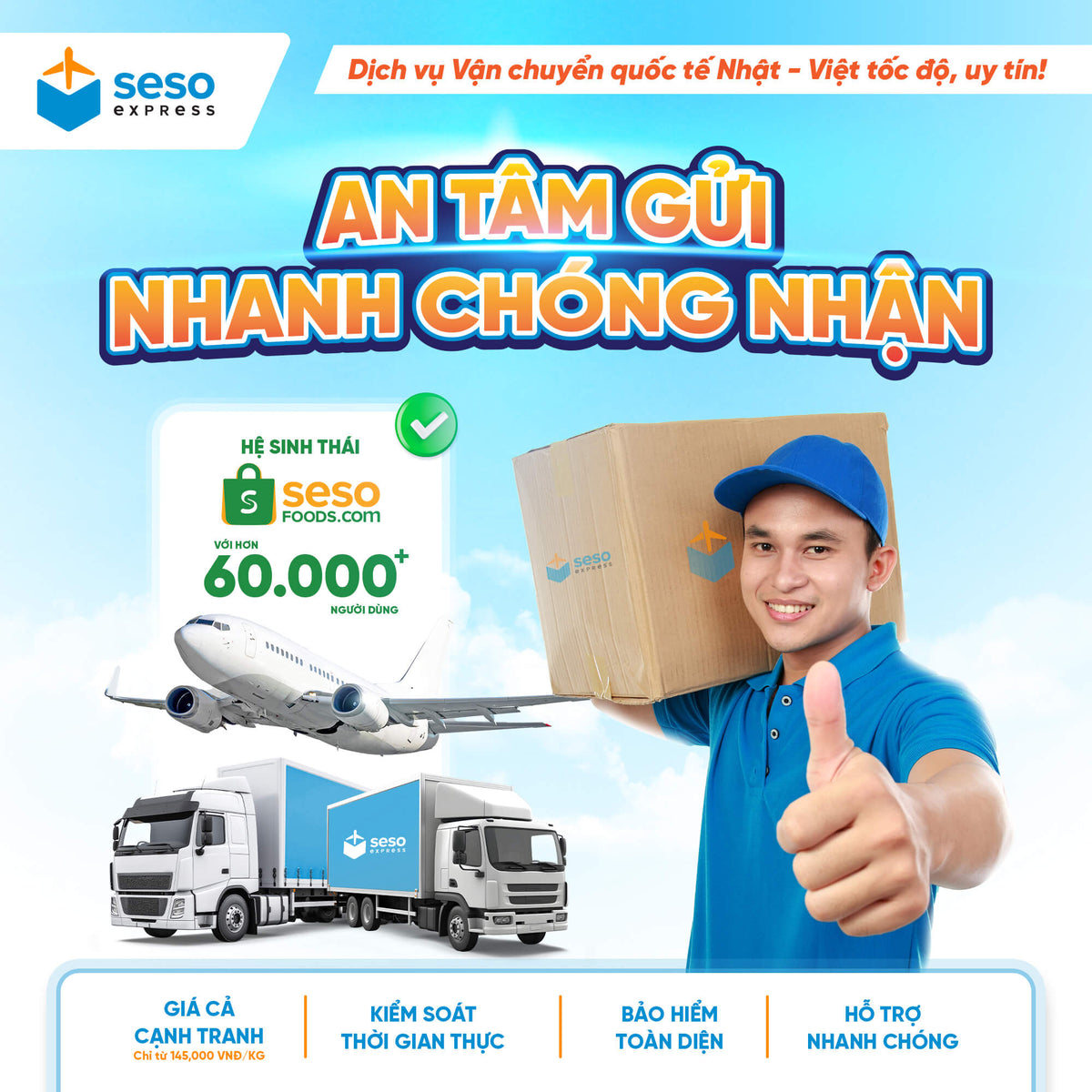 SESO RA MẮT DỊCH VỤ VẬN CHUYỂN NHẬT VIỆT - SESO EXPRESS – Sesofoods